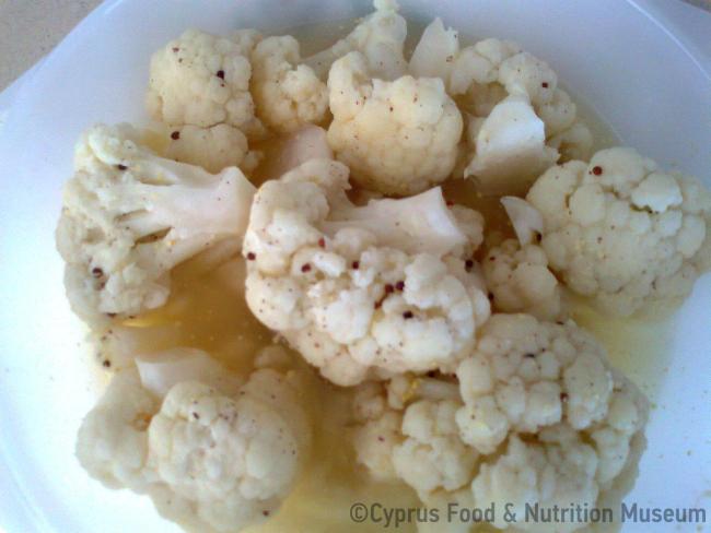 Mougra - cauliflower pickled in mustard seeds | Cyprus Food Museum