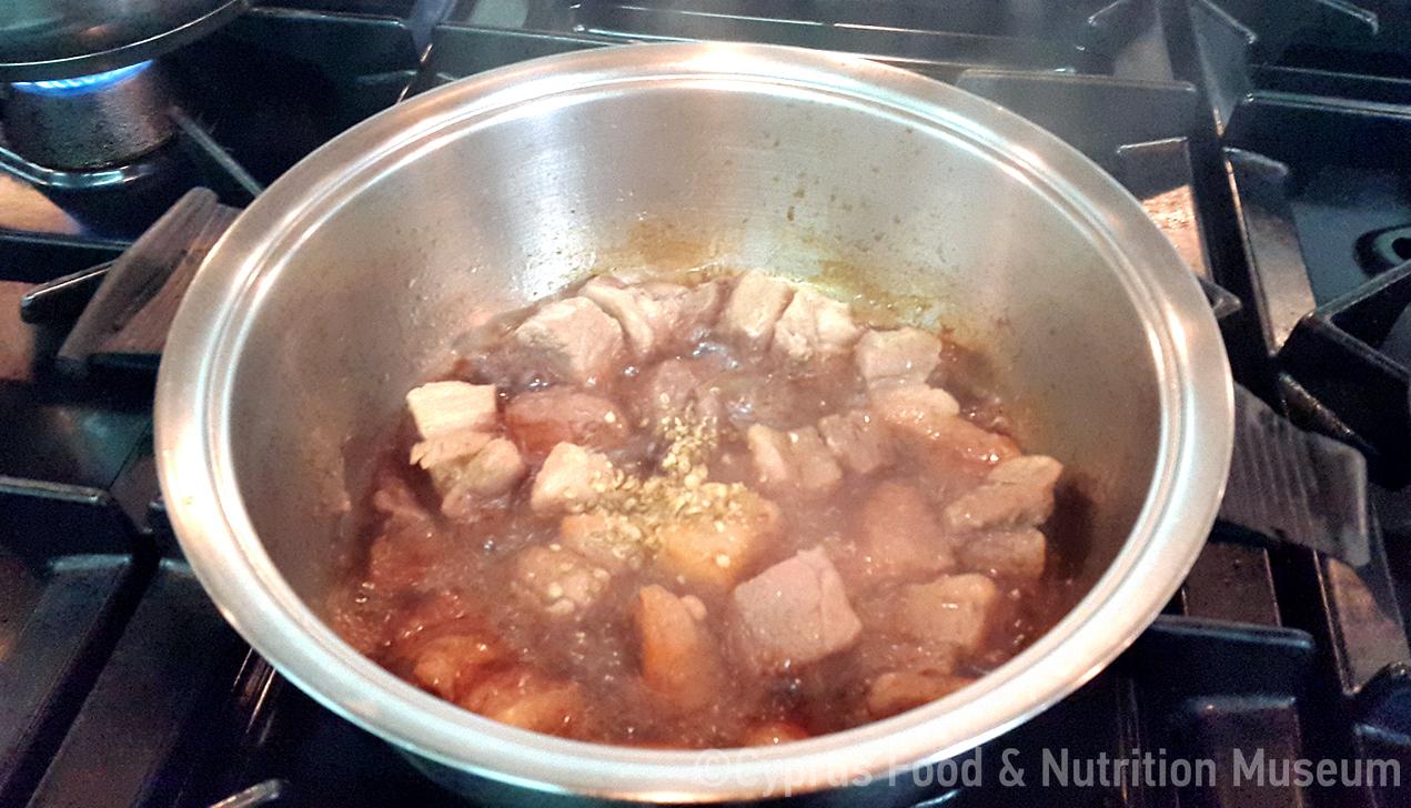 Afelia with oregano | Cyprus Food Museum