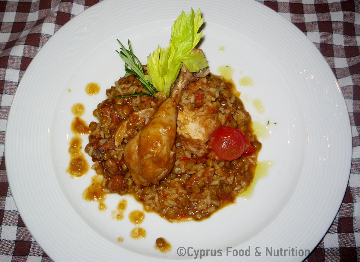 Chicken with rice or lentils | Cyprus Food Museum