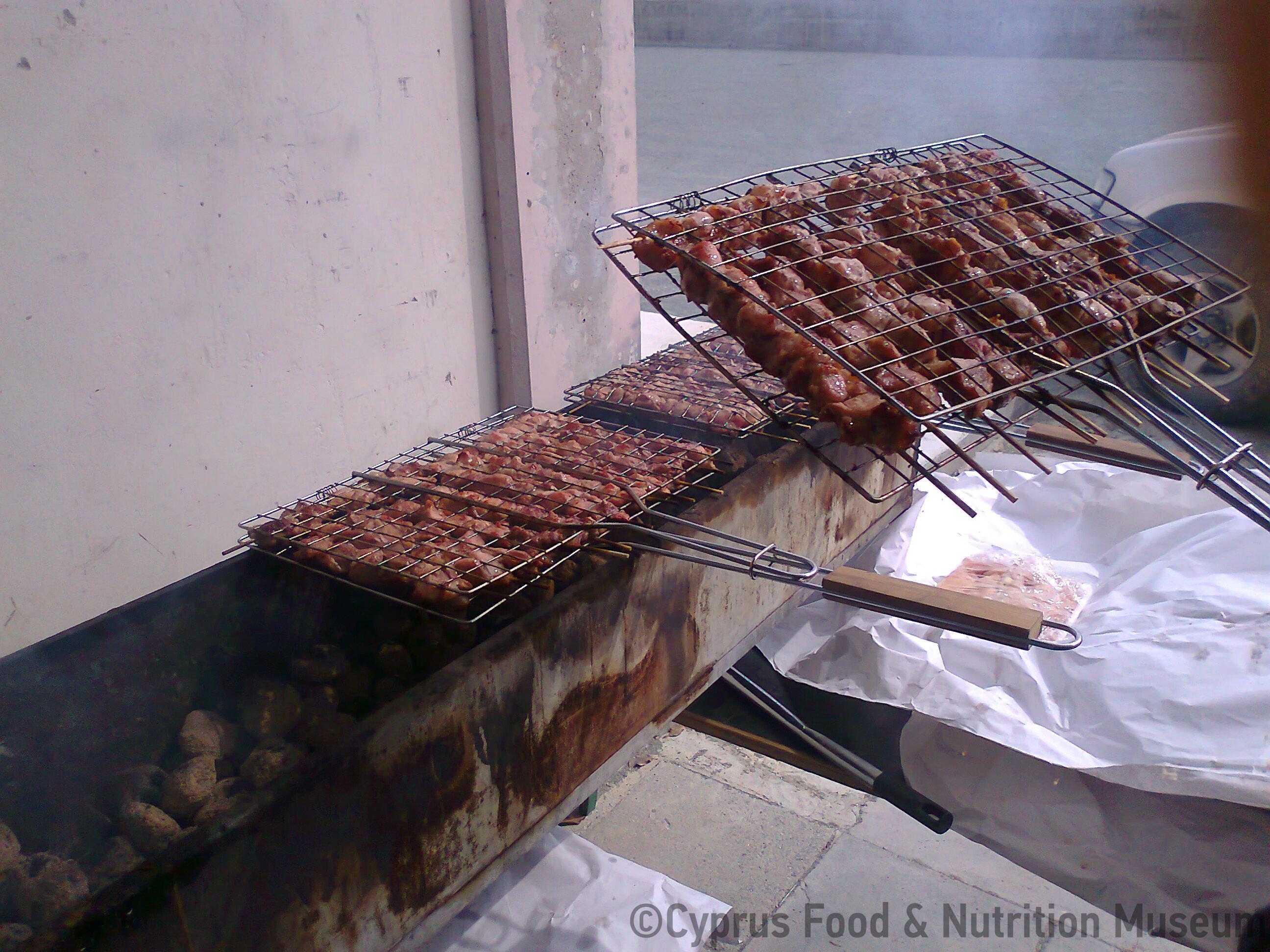 Meat on the charcoal | Cyprus Food Museum